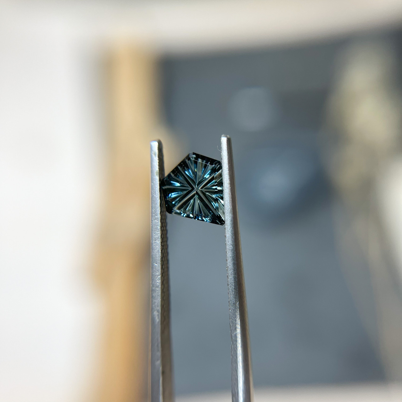Teal Blue Sapphire Freeform Starbrite™ Cut by John Dyer | Loose Gemstone