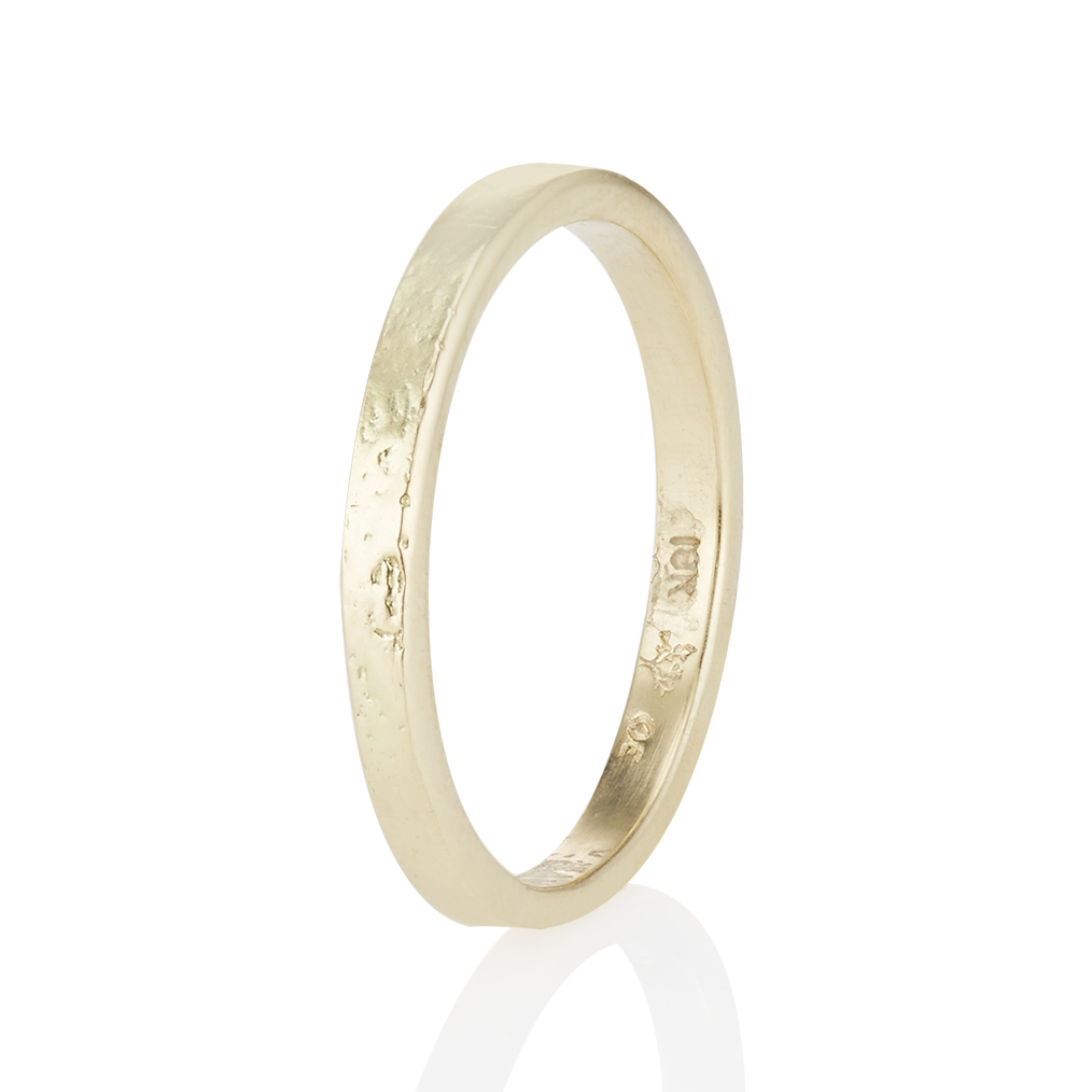 2mm Lee Ring | Cool Textured Wedding Band | Olivia Ewing