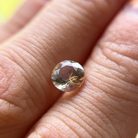 Light Peach Bicolor Oregon Sunstone | Loose Gemstone