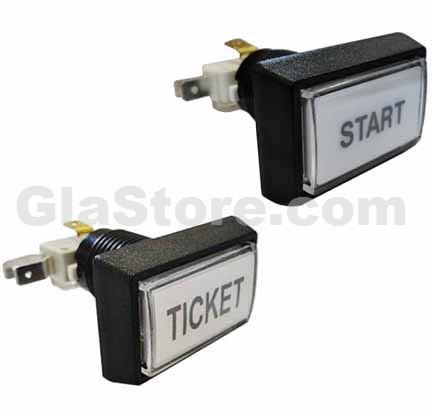Button Set for Pot O Gold - "Ticket" & "Start" - Great Lakes Amusement
