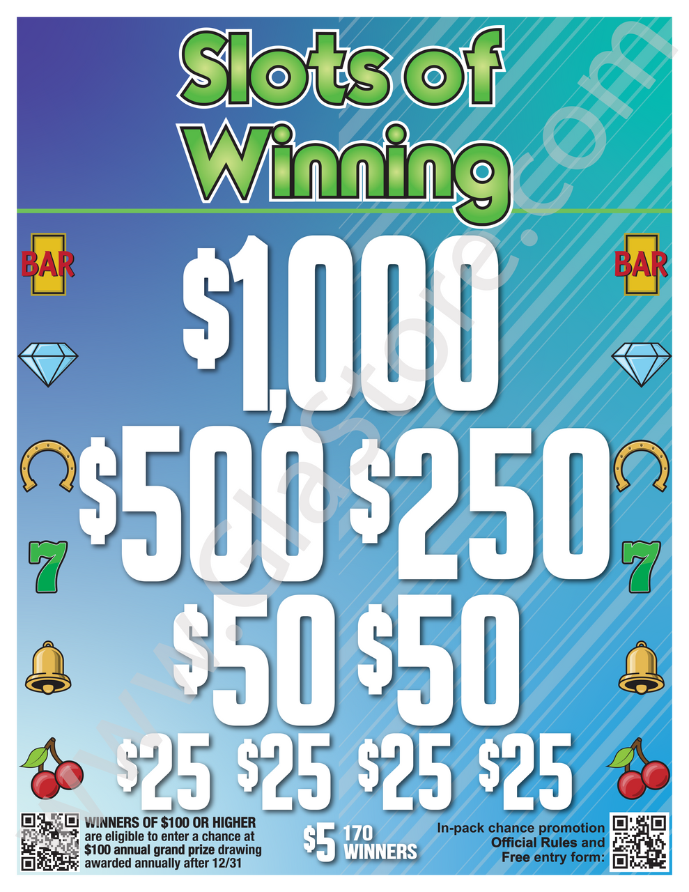 Slots of Winning Pull Tabs - Great Lakes Amusement