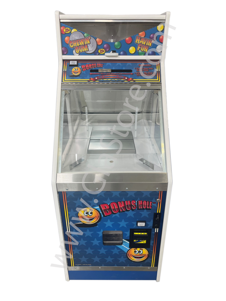 Bonus Hole Coin Pusher with Gumball Feature - Great Lakes Amusement