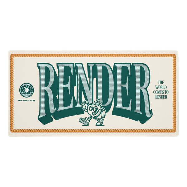 Render ATL - Render Desk Pad (Cream/Green)
