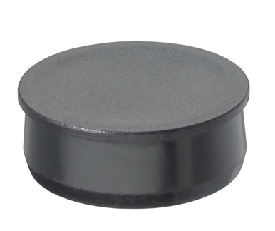3/4" Black Round Poly Plug, Flat Bottomed for Tubes | VisiPak
