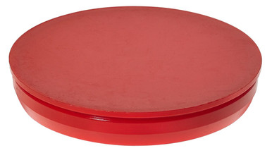 3" Round Poly Plug Flat Top, No Tab for Tubes - Red | VisiPak