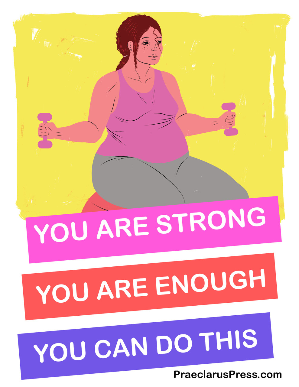 Free downloadable poster-You are enough - PraeclarusPress