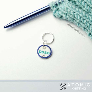 Pass Slip Stitch Over (psso) Blue Instruction Stitch Marker