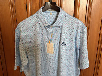 Peter Millar MF25EK02S - Seaport Blue - Prestwick Golf Club ...