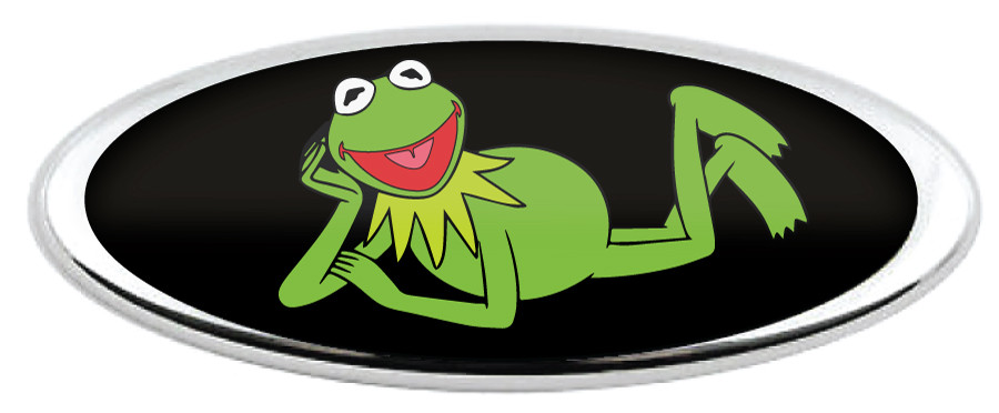FORD KERMIT THE FROG OVERLAY EMBLEM DECALS