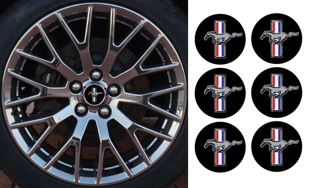 MUSTANG TRIBAR CENTER CAP DECALS