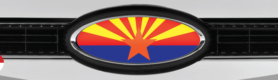 FORD ARIZONA STATE FLAG OVERLAY EMBLEM DECALS