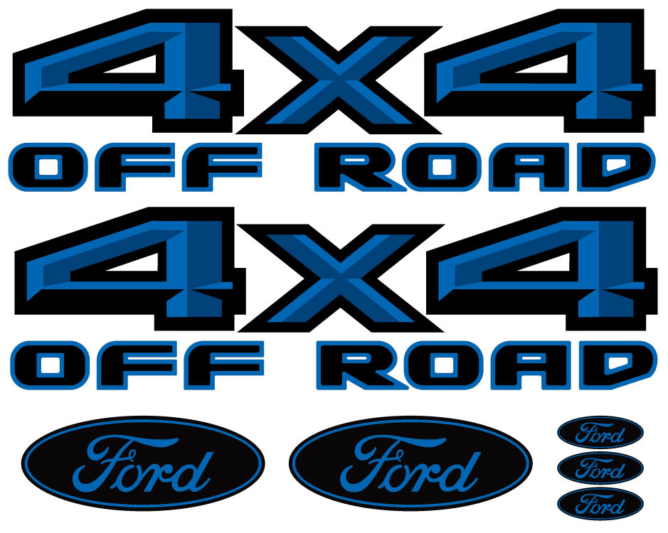 FORD TRUCK 4X4 DECALS with EMBLEM DECALS
