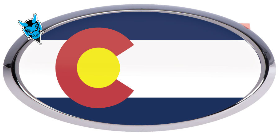 SUBARU COLORADO STATE FLAG OVERLAY EMBLEM DECALS