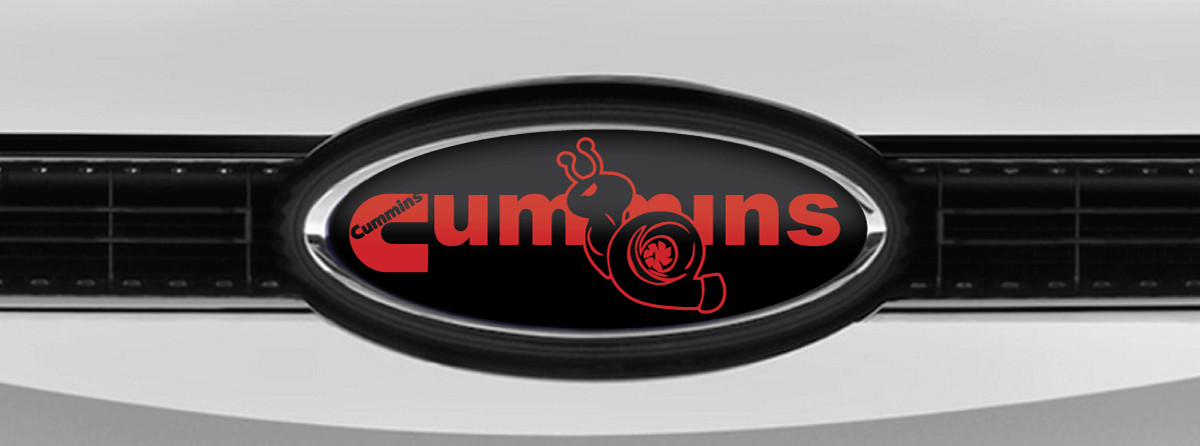 FORD CUMMINS TURBO DIESEL OVERLAY EMBLEM DECALS