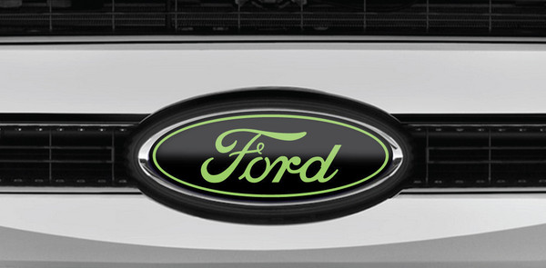 FORD LOGO OVERLAY EMBLEM DECAL BLACK RUBY RED