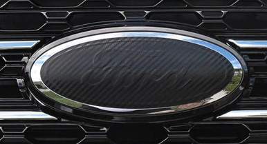 FORD OVERLAY CARBON FIBER EMBLEM DECAL