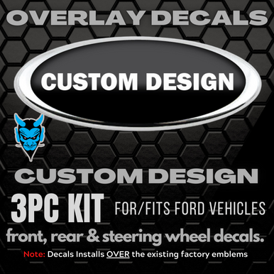 CUSTOM FORD OVERLAY EMBLEM DECALS WRAPS SKINS