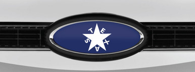OLD TEXAS FLAG OVERLAY EMBLEM DECALS 3PC KIT