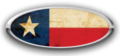FORD TEXAS DISTRESSED FLAG OVERLAY EMBLEM DECALS