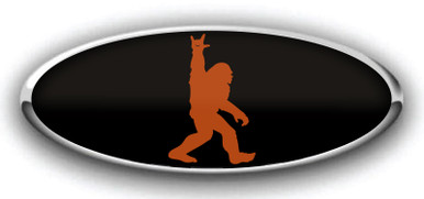 BRONCO PEACE WALKING SASQUATCH LOGO OVERLAY EMBLEM DECAL