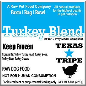 Bulk Turkey Blend 30lb case - Texas Tripe