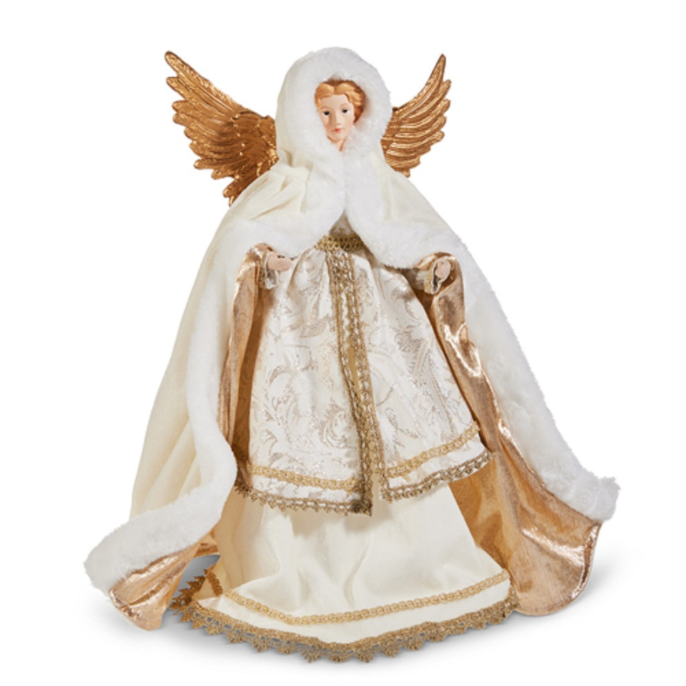 RAZ Imports Tree Topper, White and Gold Angel - 16" (4515550)