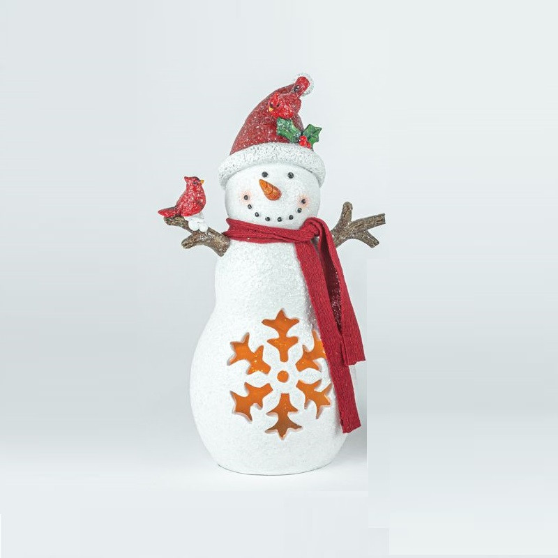 Hanna's Handiworks Snowflake Snowman, Red Hat (14453A)