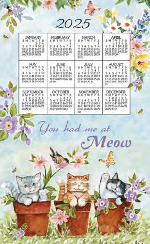 Kay Dee Towel Calendar, Home Floral - 2025 (F3473)