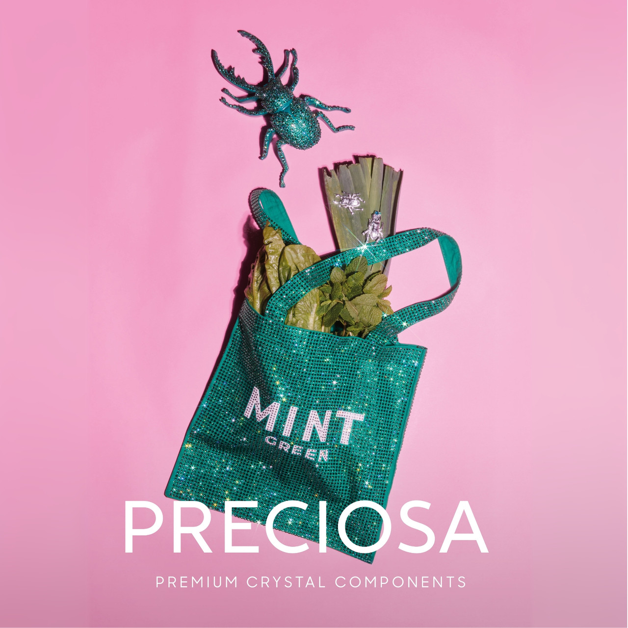 12ss MAXIMA Crystals by Preciosa Flatback Rhinestones | Mint Green