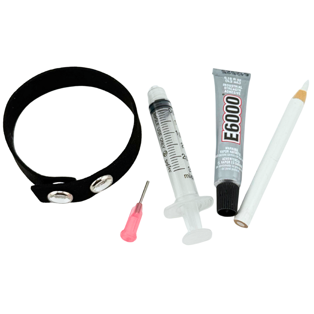 DIY Rhinestone Two Austrian Crystal Snap Bracelet Kit Adjustable