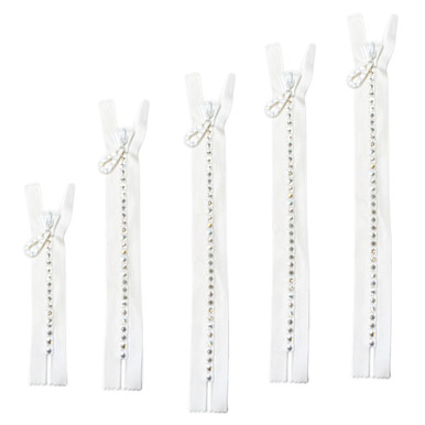 Swarovski Magic Rhinestone Zippers Crystal/White 6 inch NonSeparating