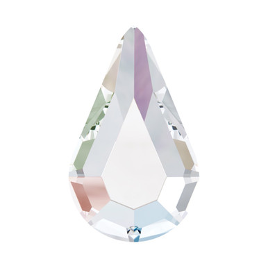 PriceLess Crystal Flatback Shape Pear Crystal AB 08x4mm