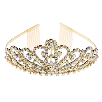 Crystal Avenue Tiara - 2 60202 Crystal AB/Gold