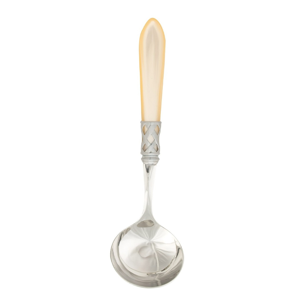 Aladdin Ivory Antique Sauce Ladle - Plum Pudding