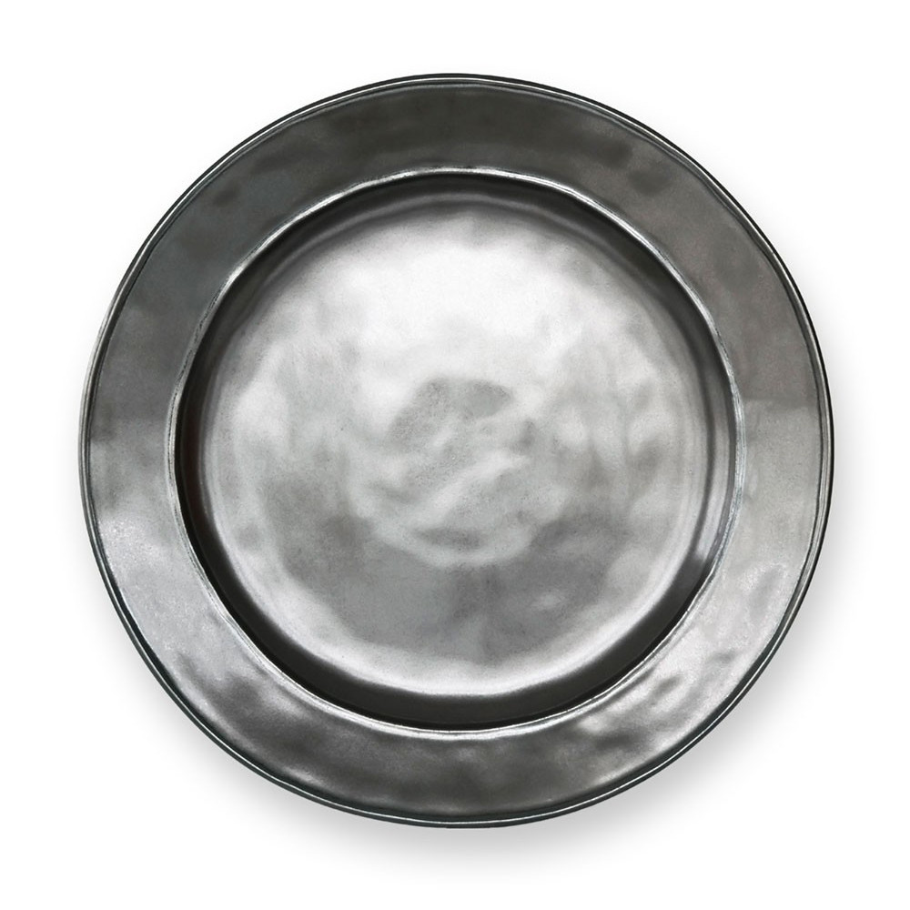Pewter Stoneware Dinner Plate - Plum Pudding