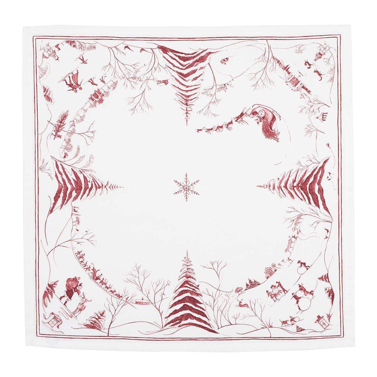 Country Estate Winter Frolic Ruby Napkin Set/4 - Plum Pudding