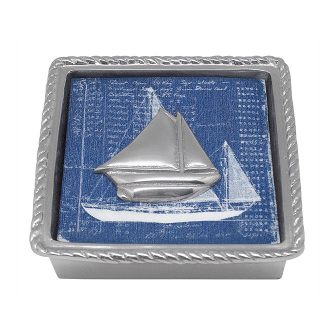 Sailboat Napkin Weight - Plum Pudding