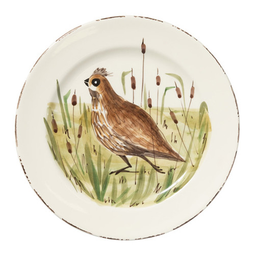 Vietri Wildlife Quail Dinner Plate