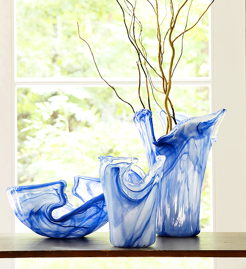 Vietri Onda Glass Cobalt Small Vase OND-5281C