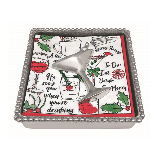 Mariposa Cocktail Beaded Napkin Box