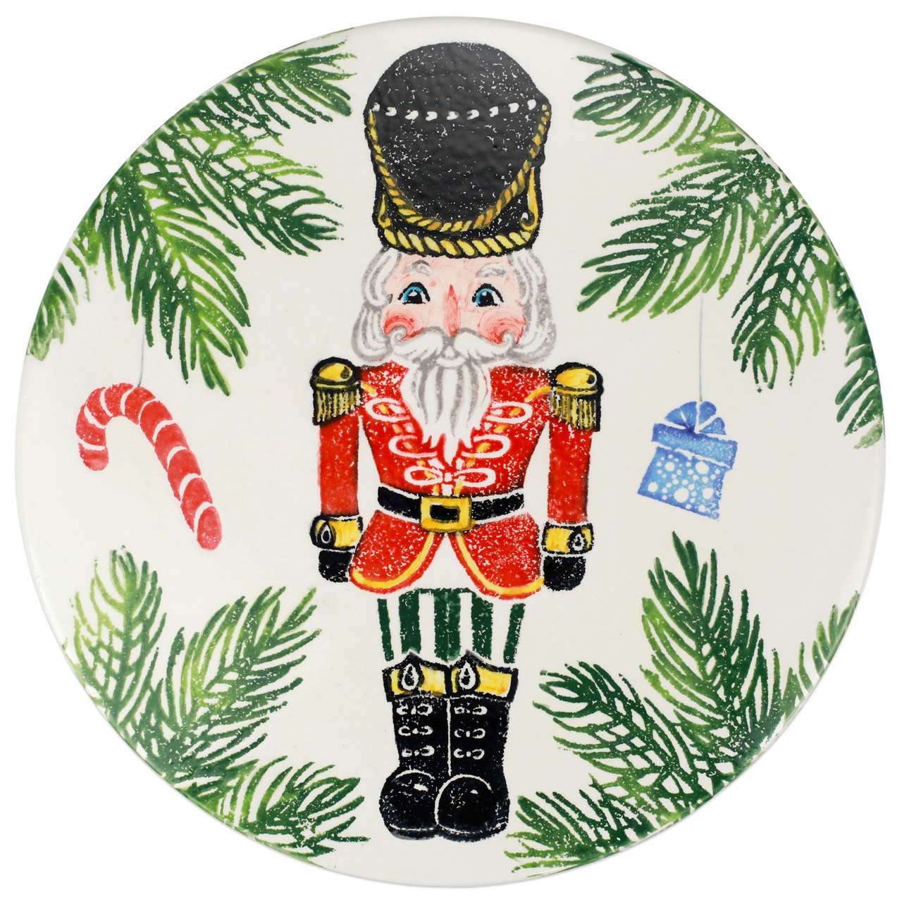 Vietri Italian Nutcrackers Cake Stand plumpuddingkitchen.com