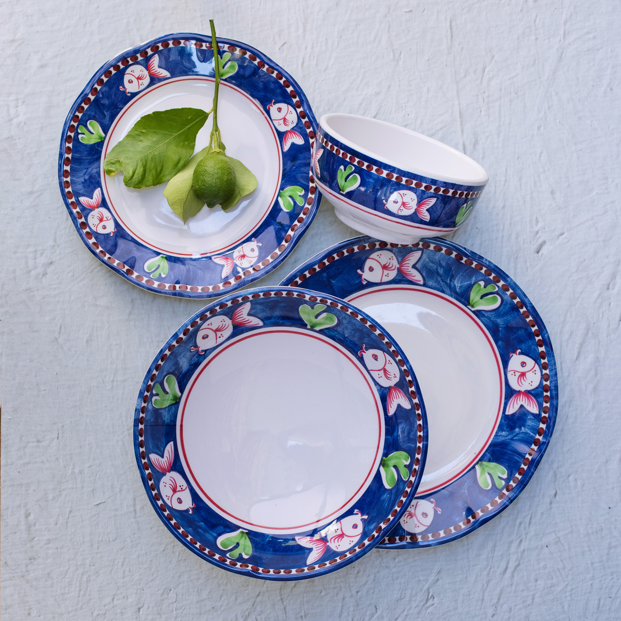Melamine Pesce Salad Plate