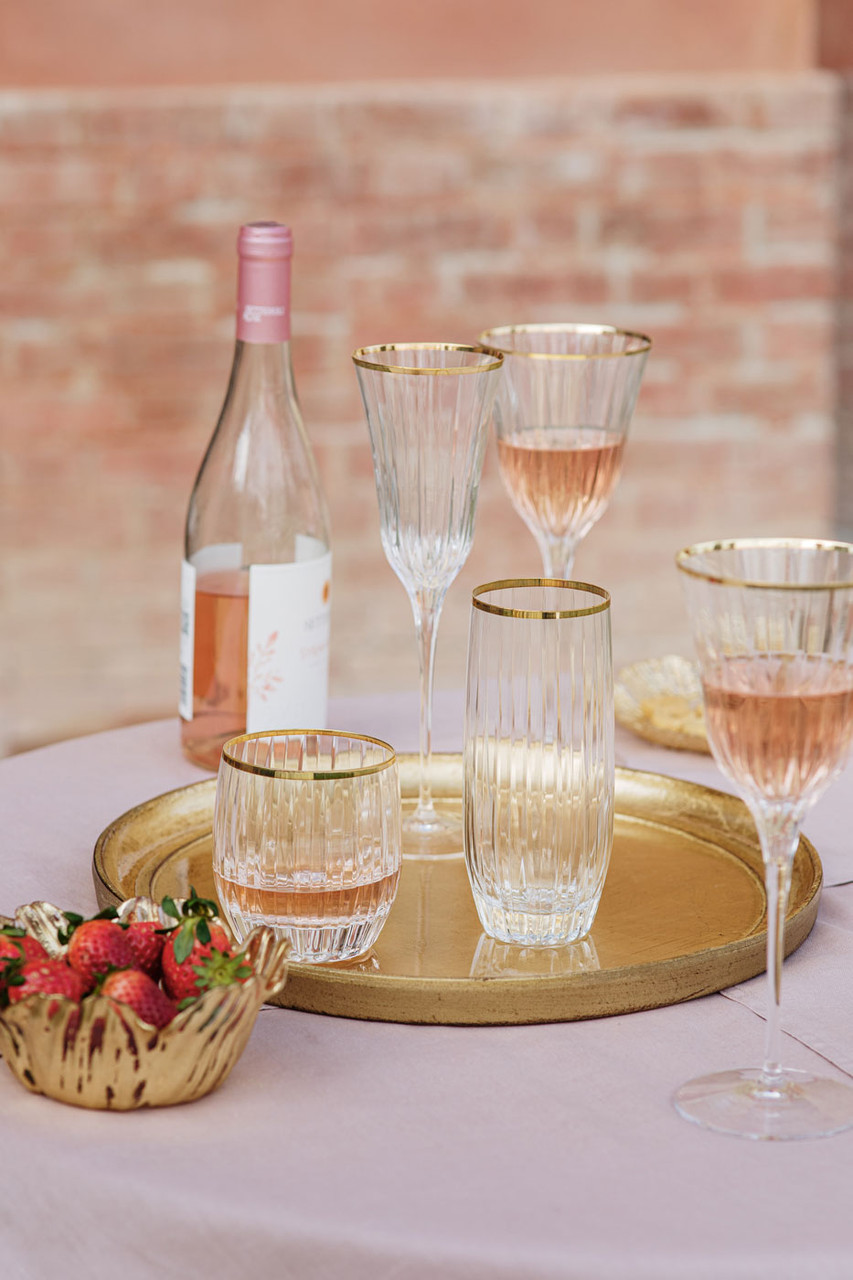 Natalia Gold Wine Glass
