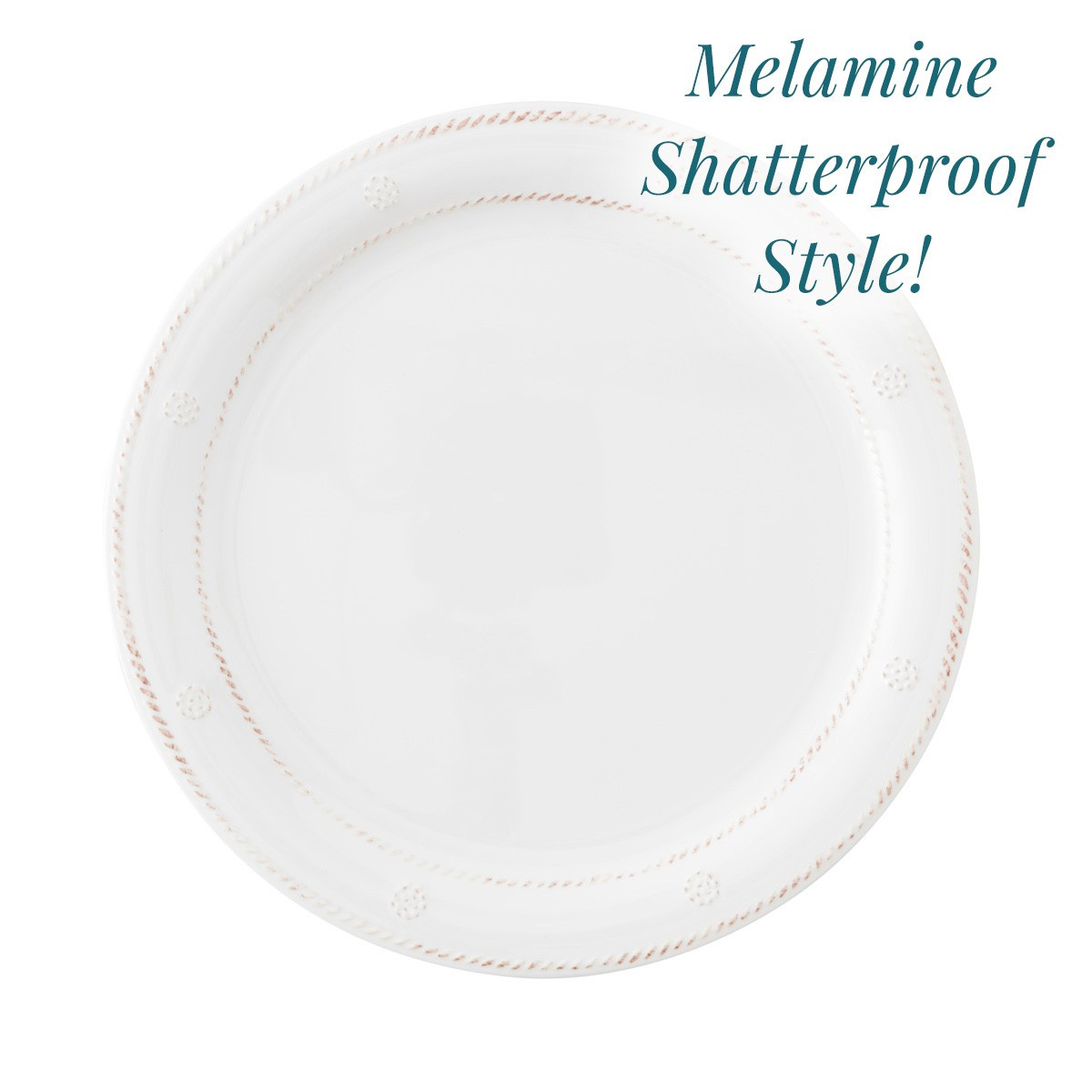 Juliska Berry & Thread French Panel Whitewash Dinner Plate
