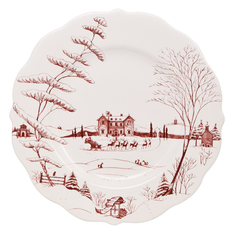 Juliska Country Estate Winter Frolic Dinner Plate Christmas