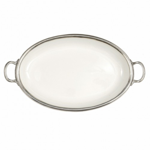 Arte Italica Tuscan Oval Tray with Handles