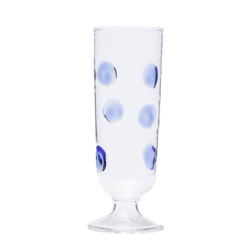 Vietri Drop Blue Champagne Glass