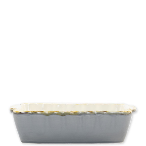Vietri Gray Small Rectangular Italian Baker
