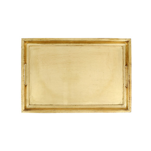 NEW! Florentine Wood Gold Medium Rect Tray