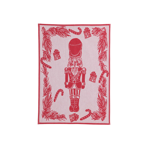 Strofinaccio Red Nutcracker Dish Towel Set/2